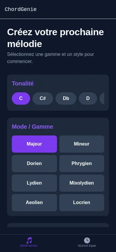 ChordGenie Music App