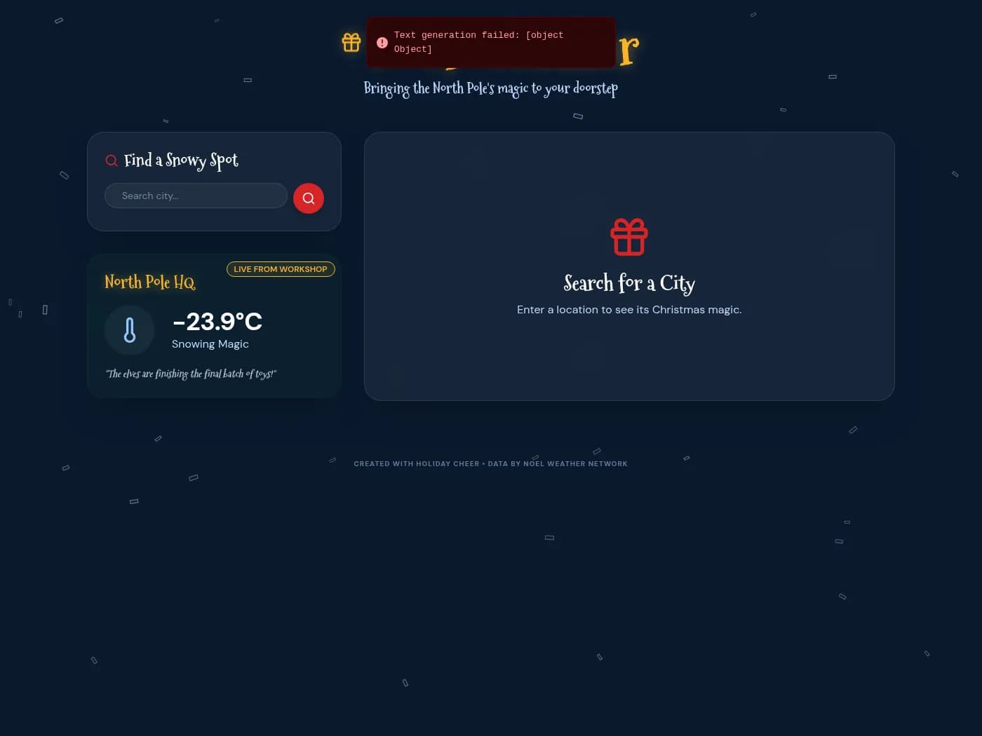 Christmas Weather App