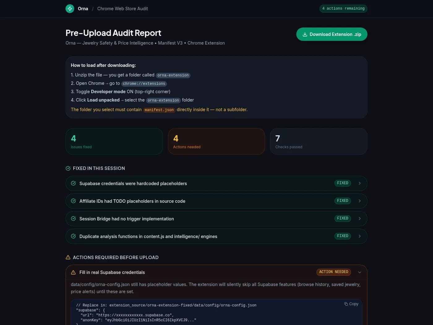 Chrome Extension Audit