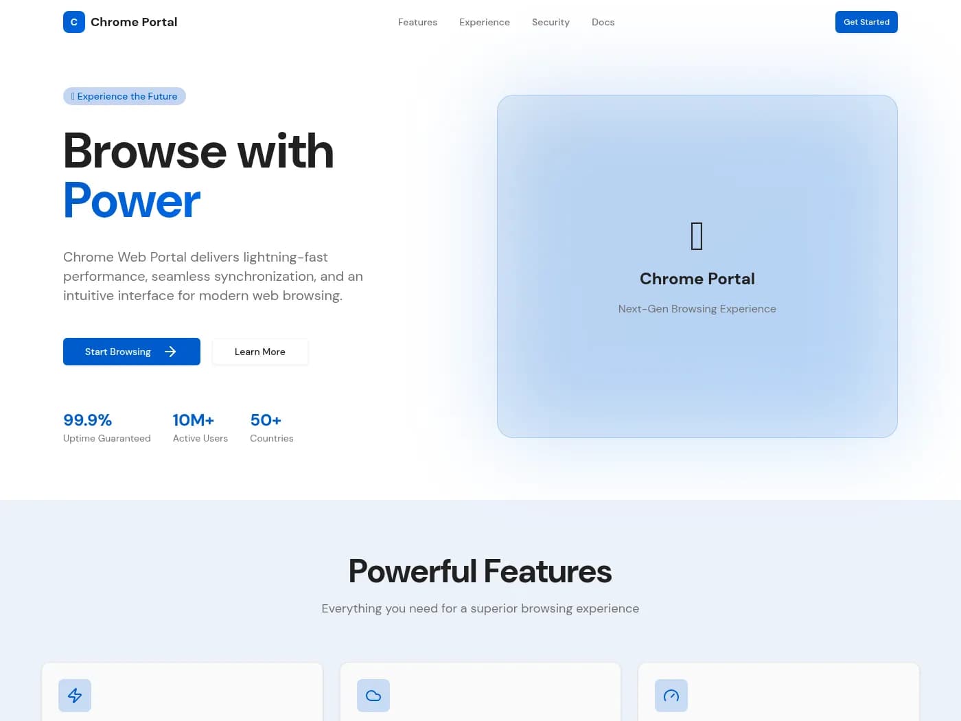 Chrome Web Portal
