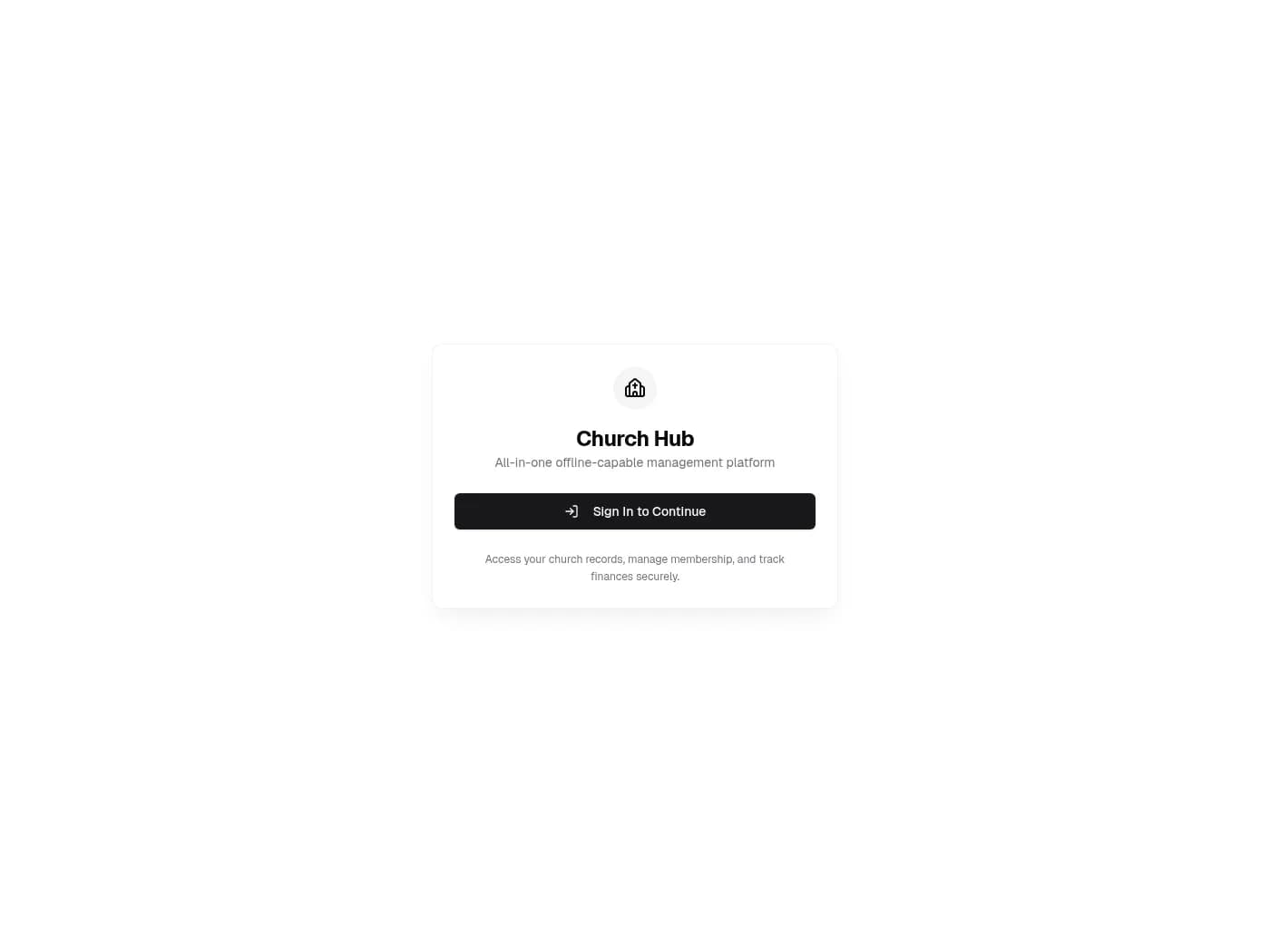 Offline Church Hub