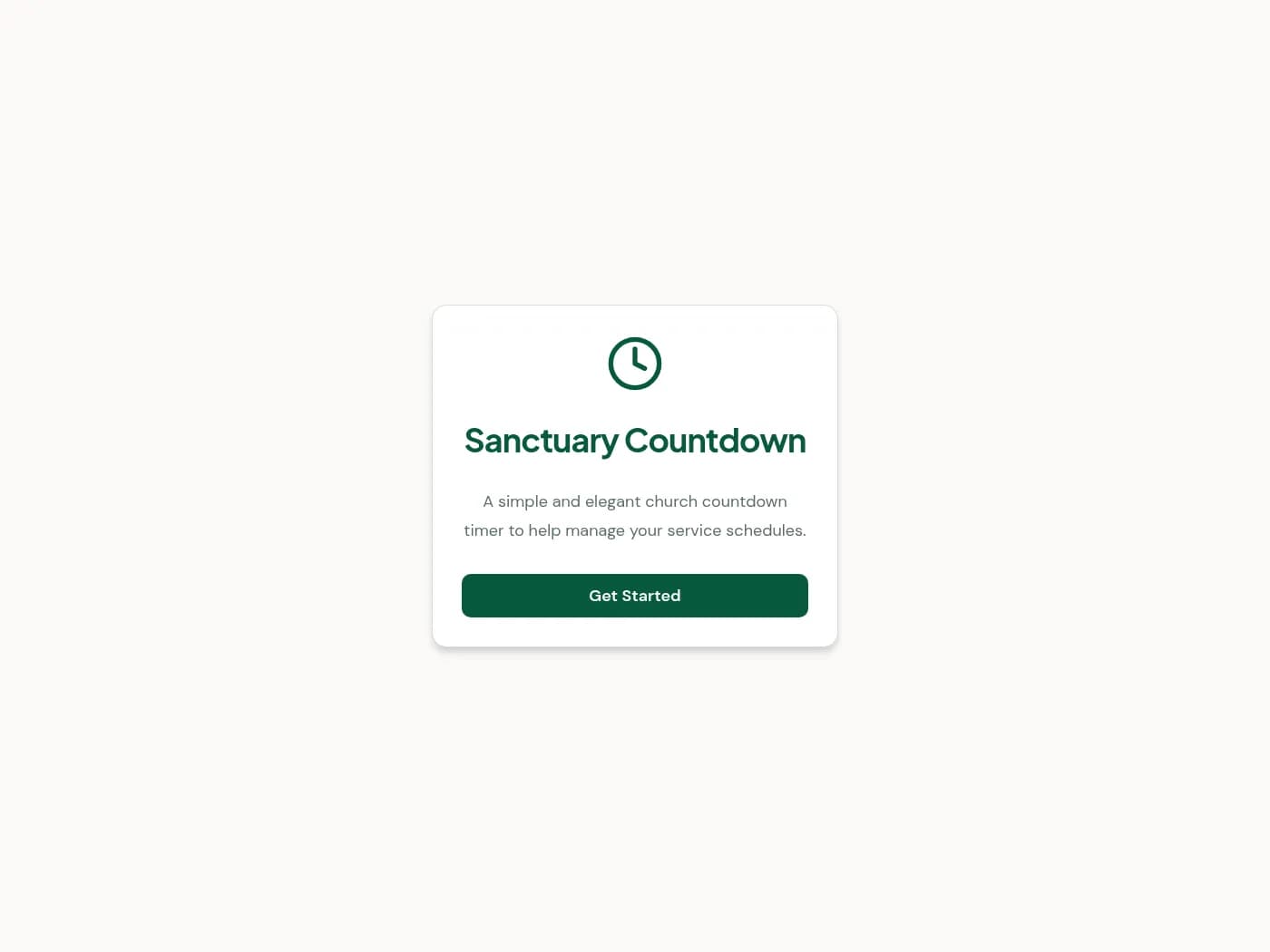 Sanctuary Countdown