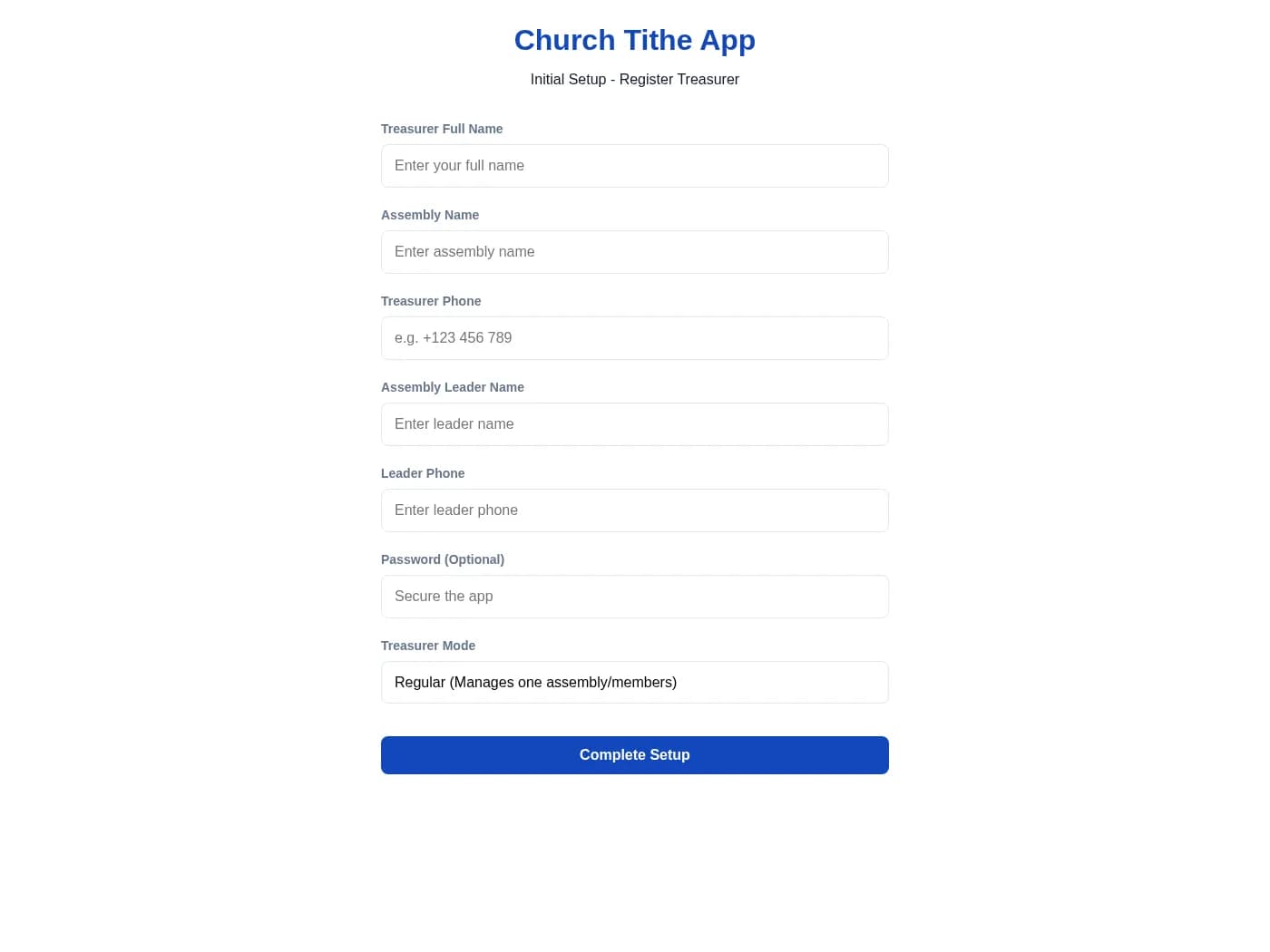 Church Tithe PWA