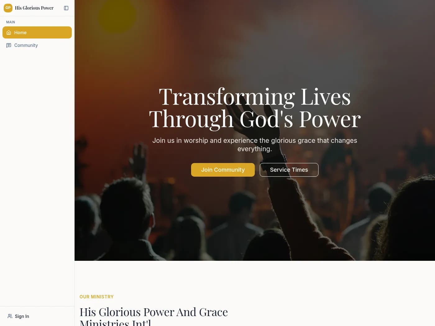 His Glorious Ministries Site