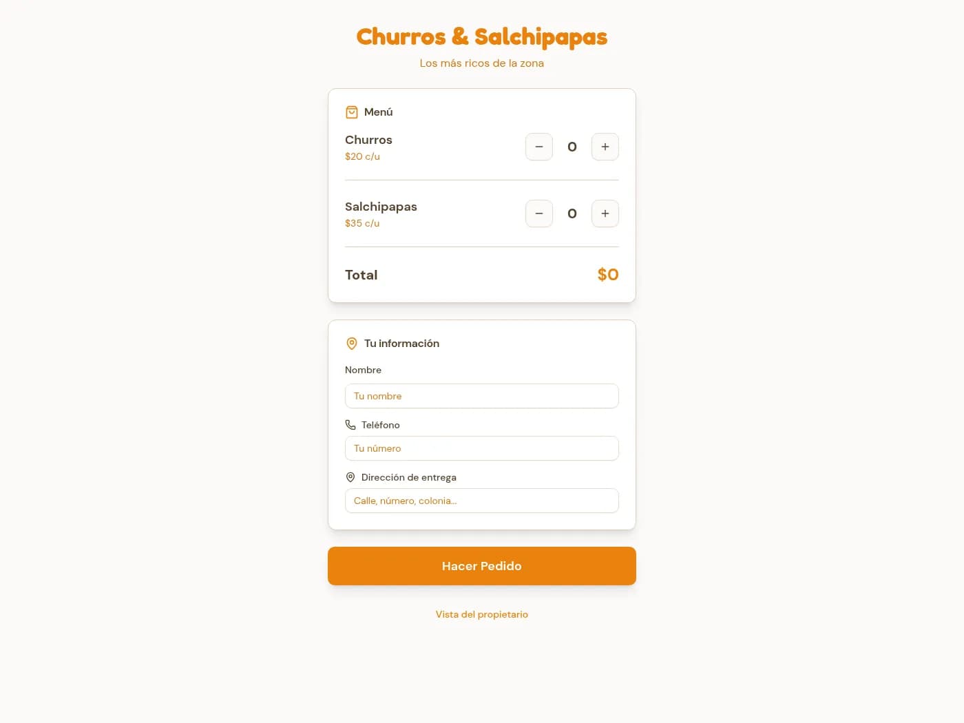 Churro Order Map App