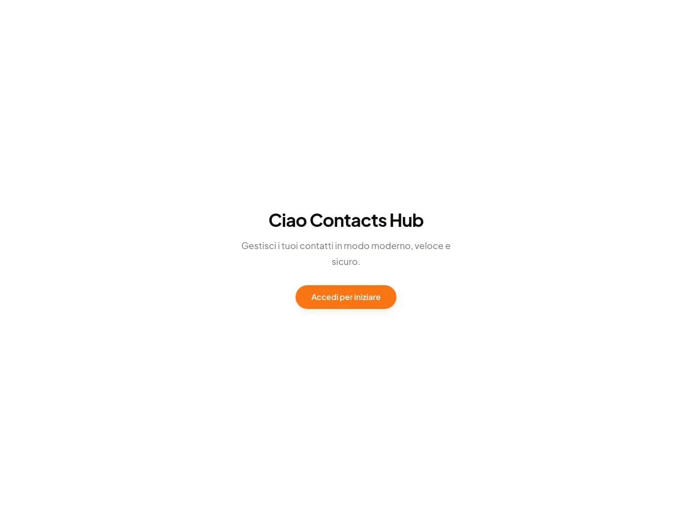 Ciao Contacts Hub