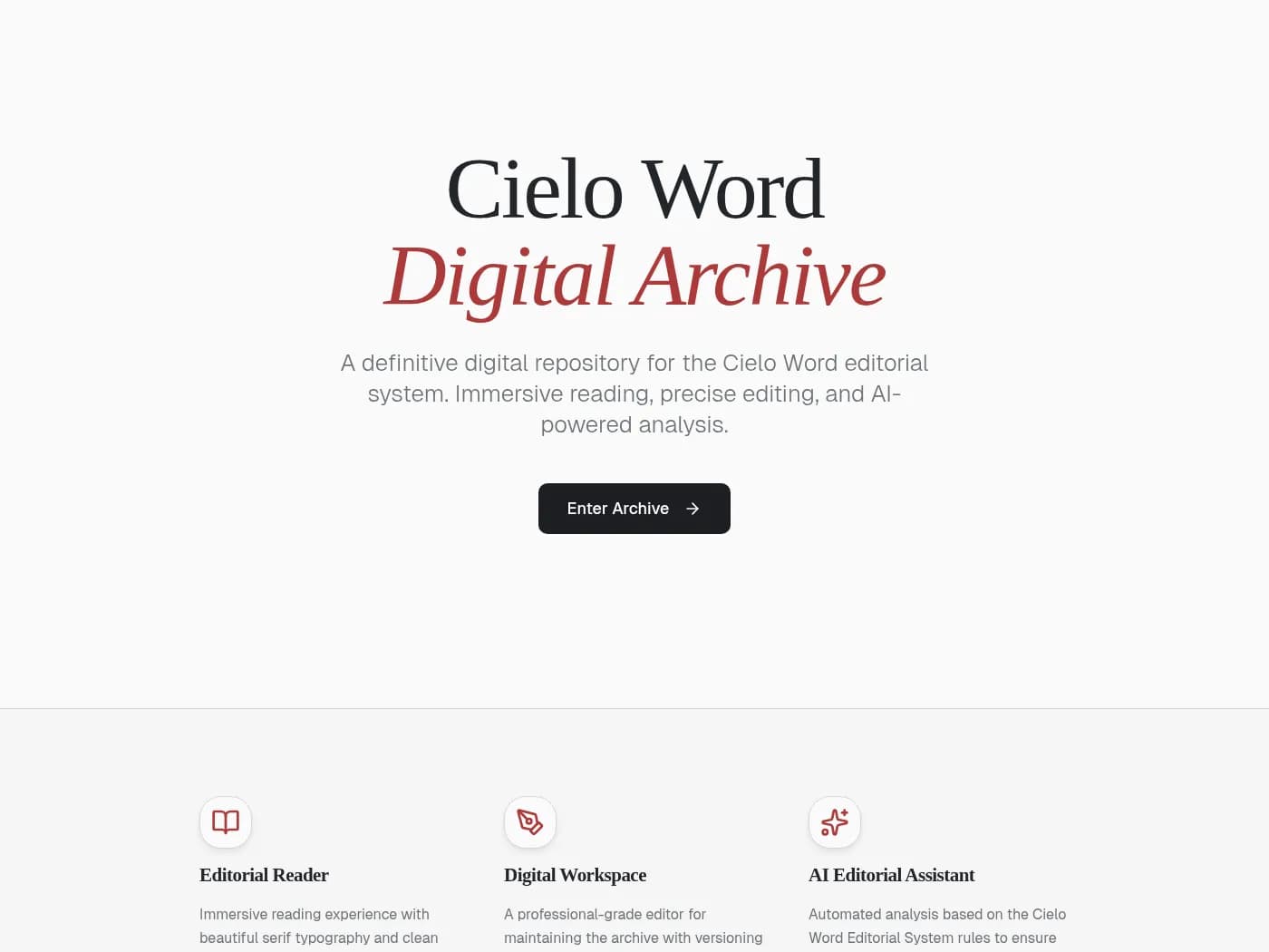 Cielo Word Digital Archive