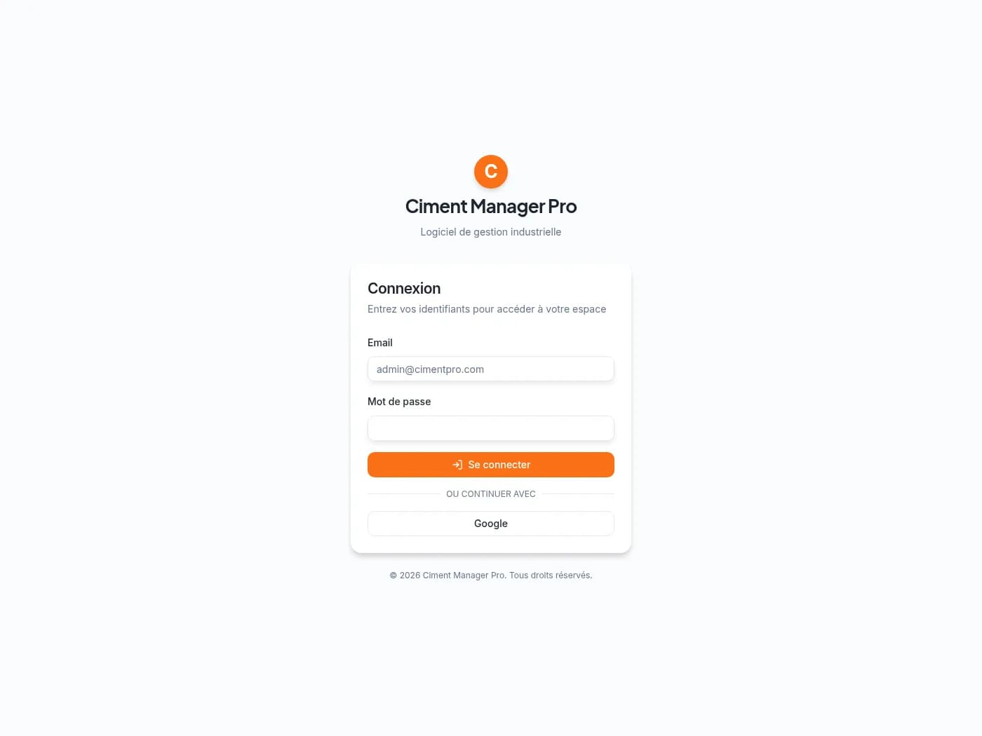 Ciment Manager Pro