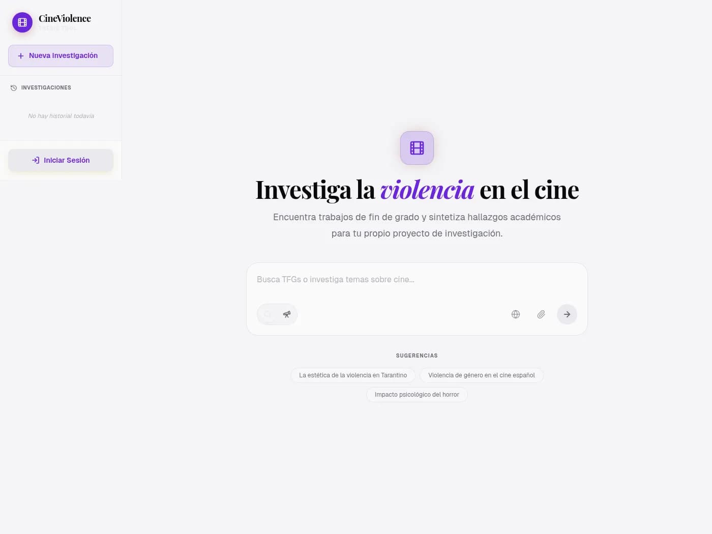 CineViolence Thesis Finder