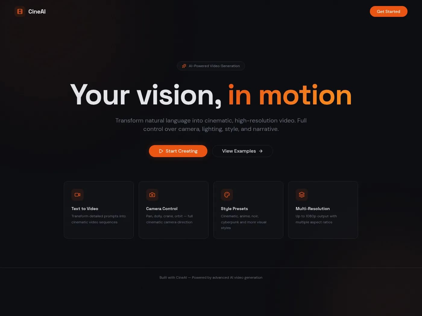 CineAI Video Generator