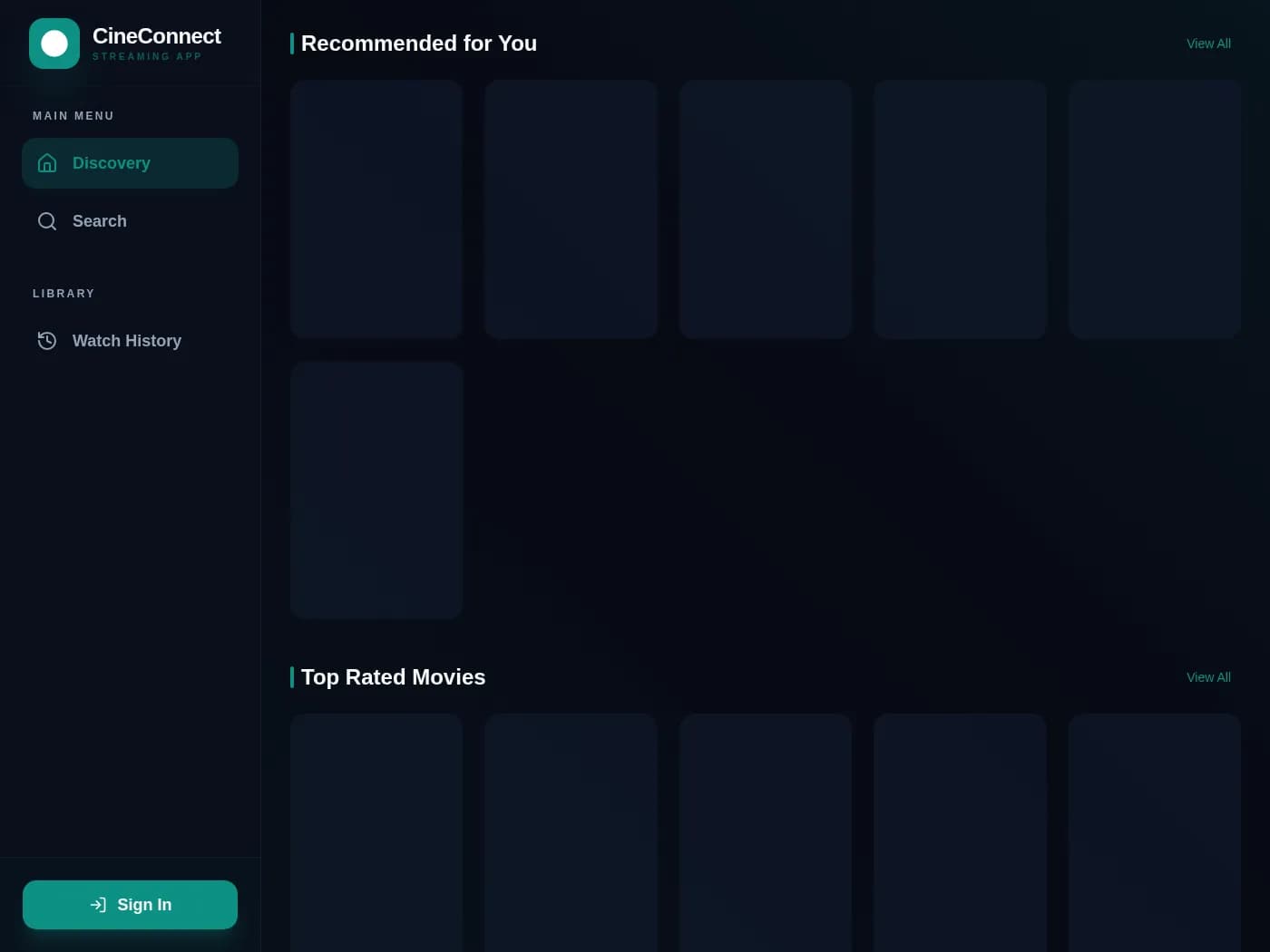 CineConnect Streaming App