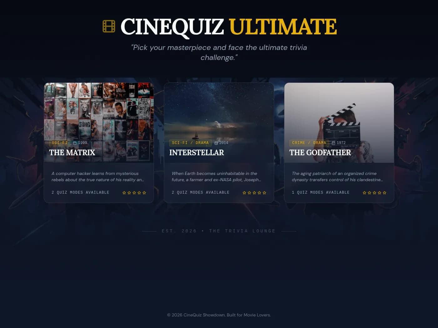 CineQuiz Showdown