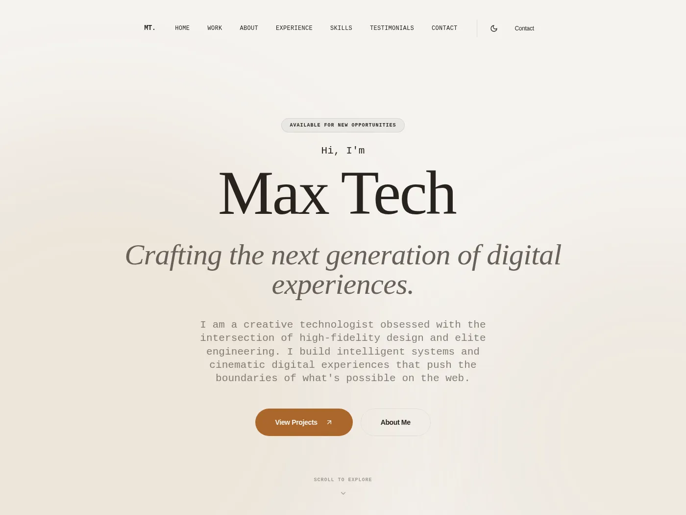 Cinematic Elite Resume Site