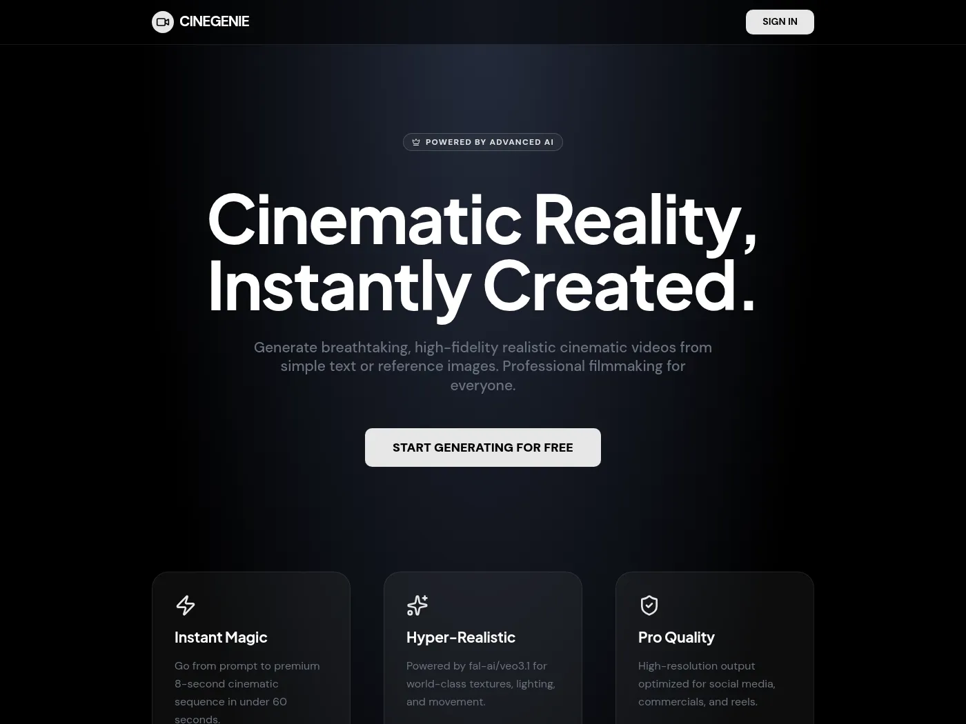 CineGenie Web App