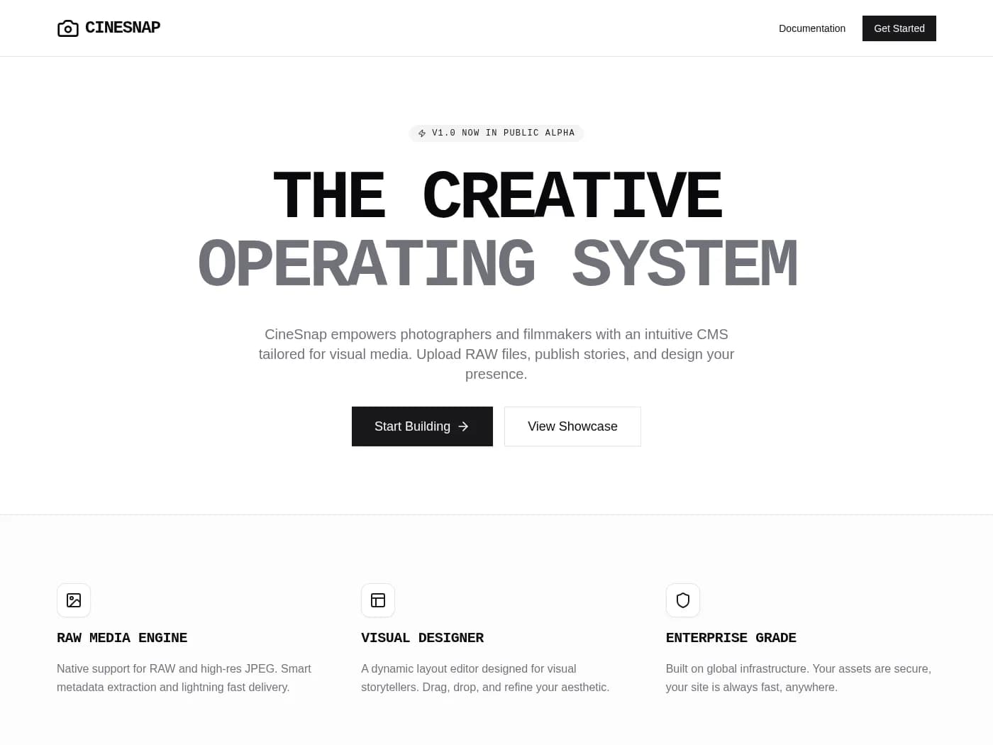 CineSnap CMS