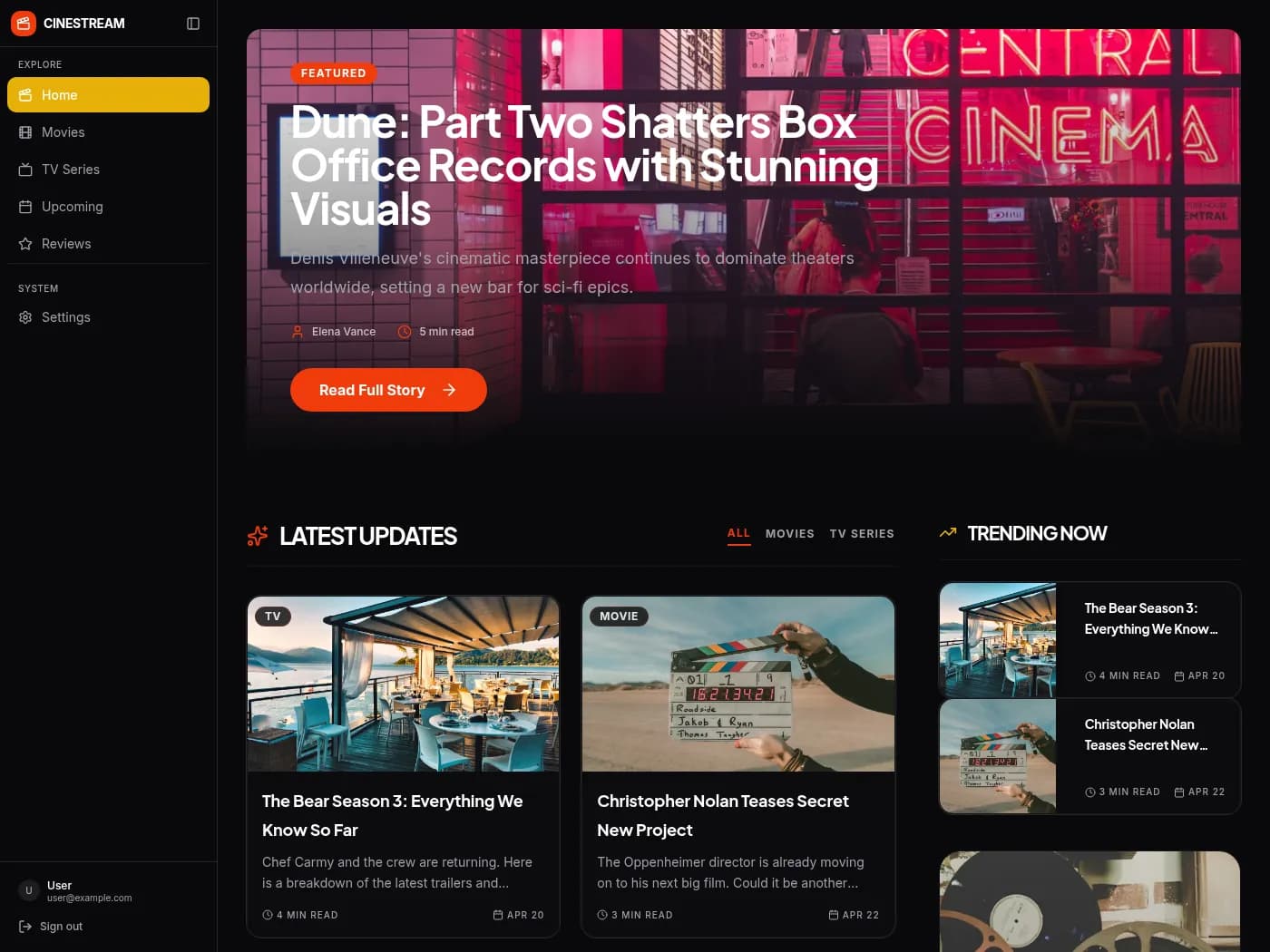 CineStream News