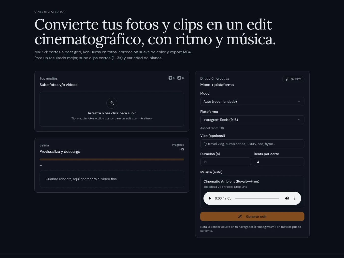CineSync AI Editor