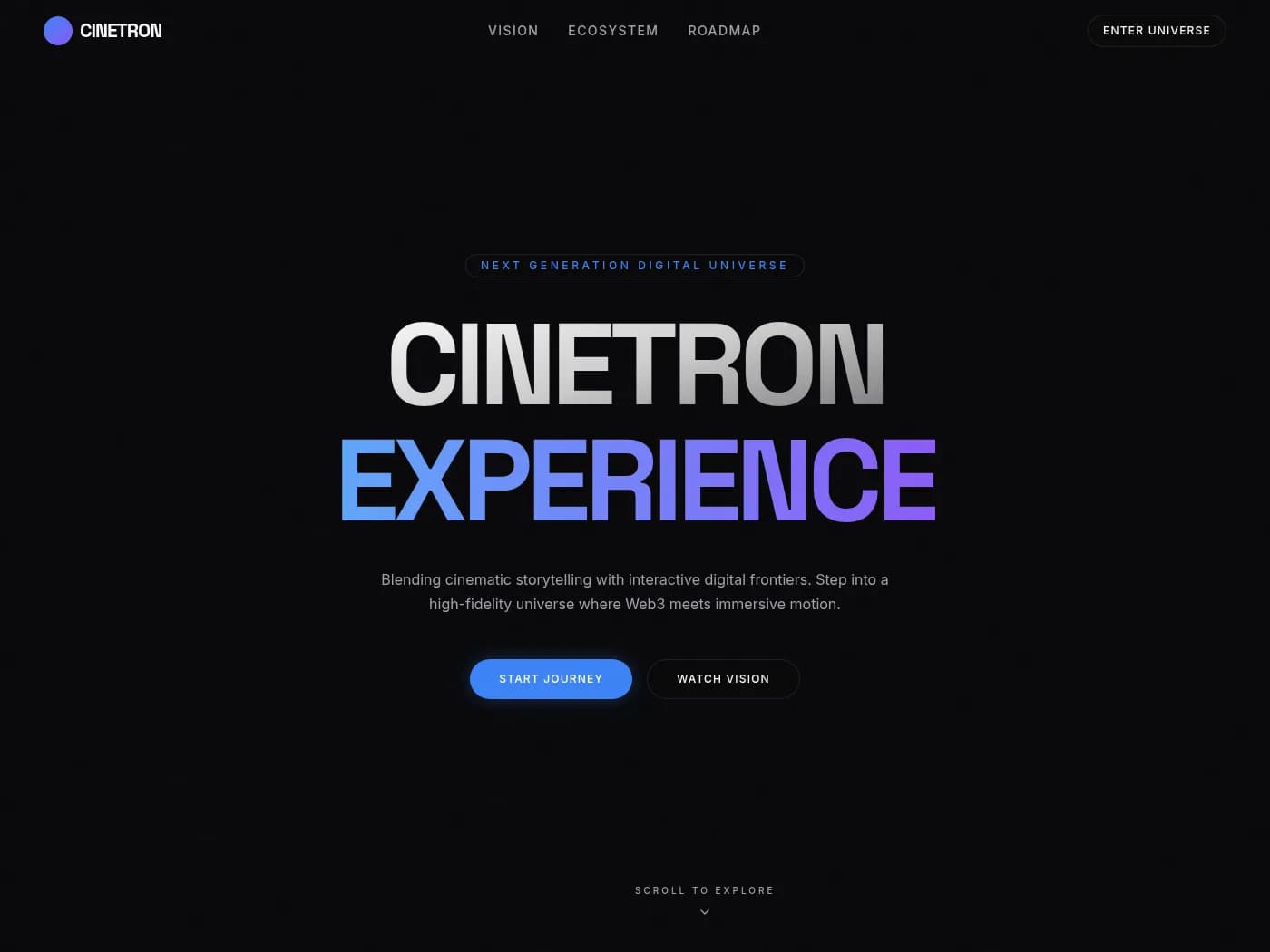 Cinetron Landing Experience