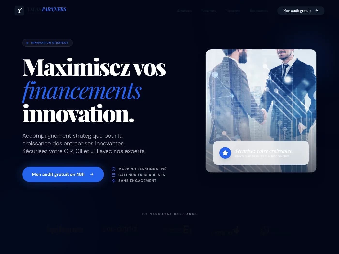 Startup CIR Landing Page