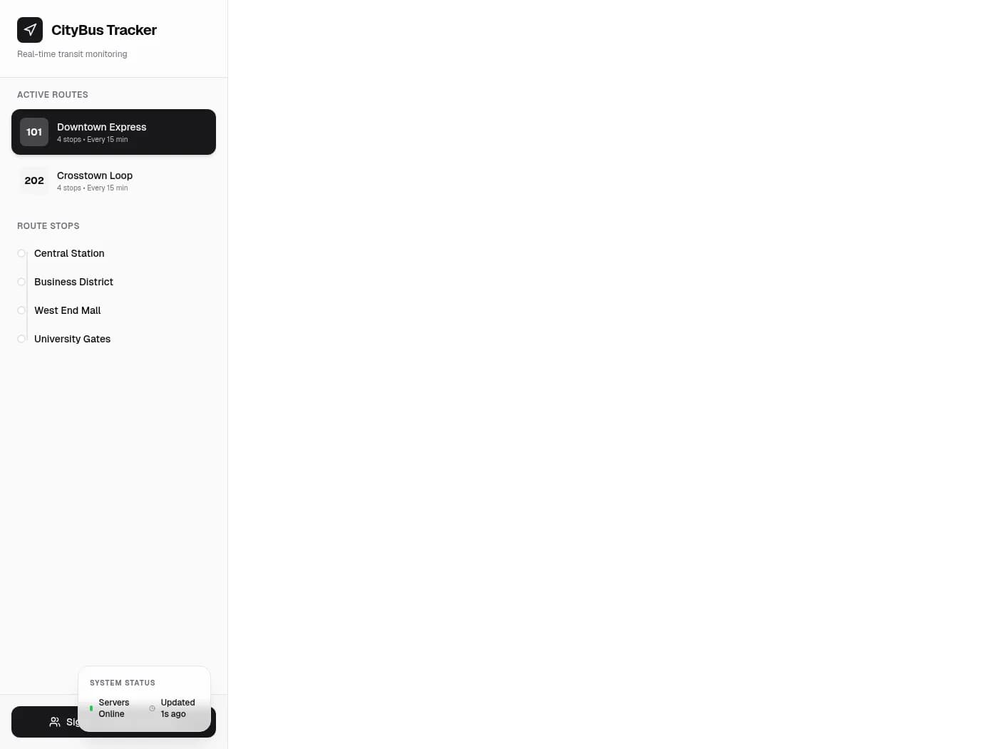 CityBus Tracker
