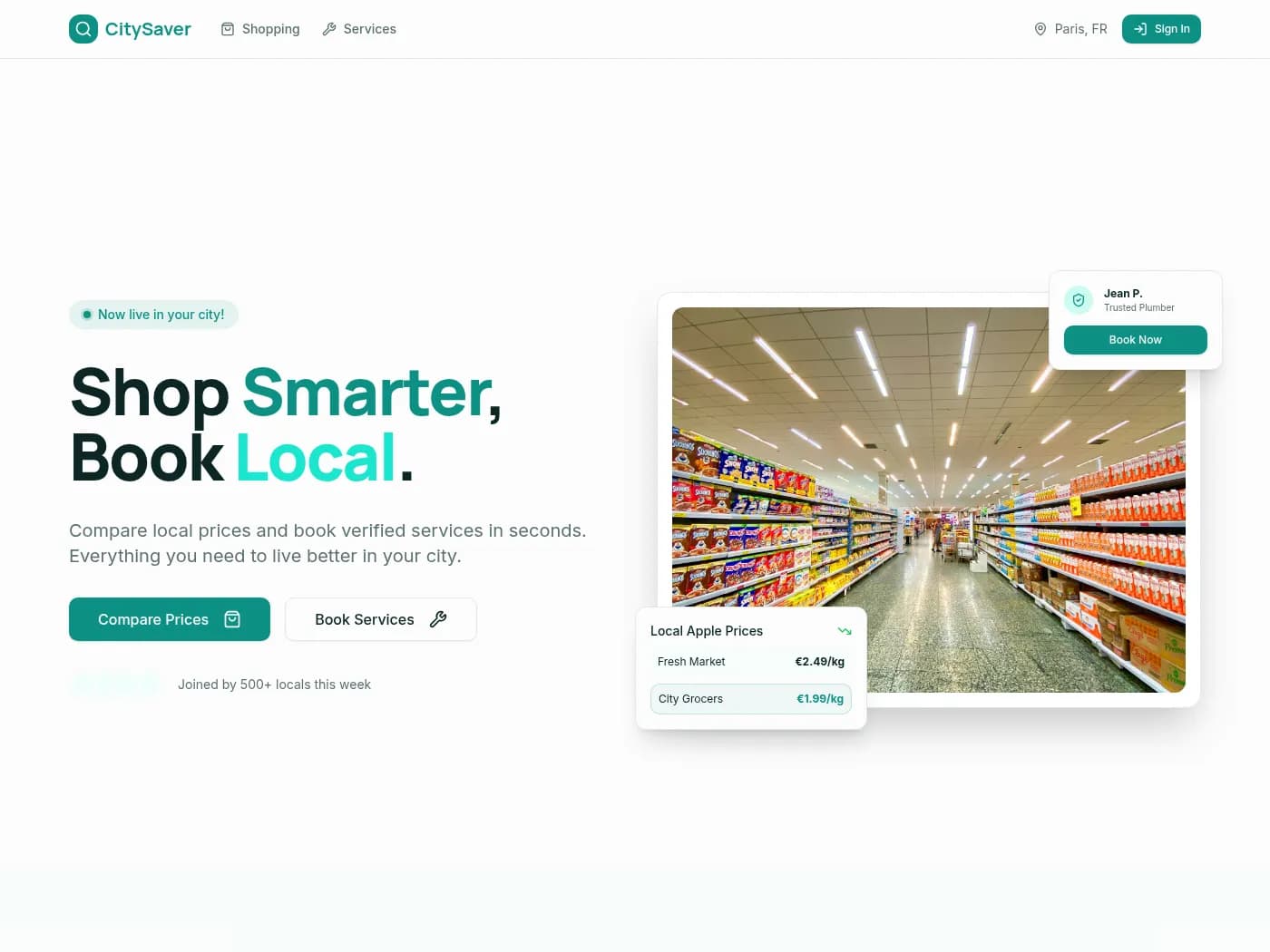 CitySaver Local Comparison
