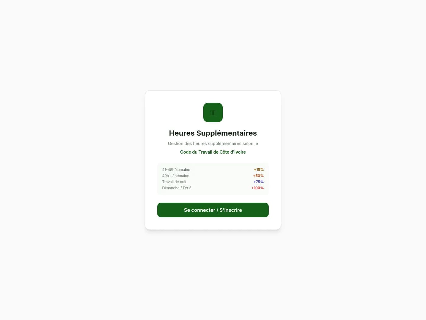 Côte d'Ivoire Overtime Tracker