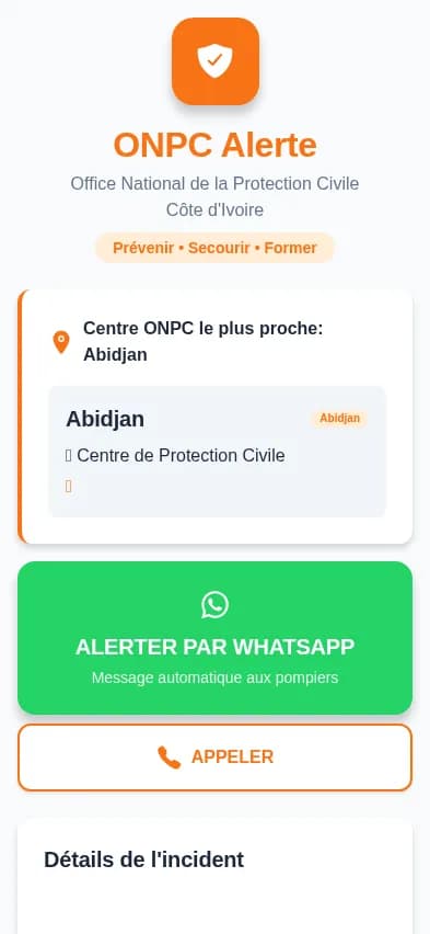 ONPC-Pompiers Alerte