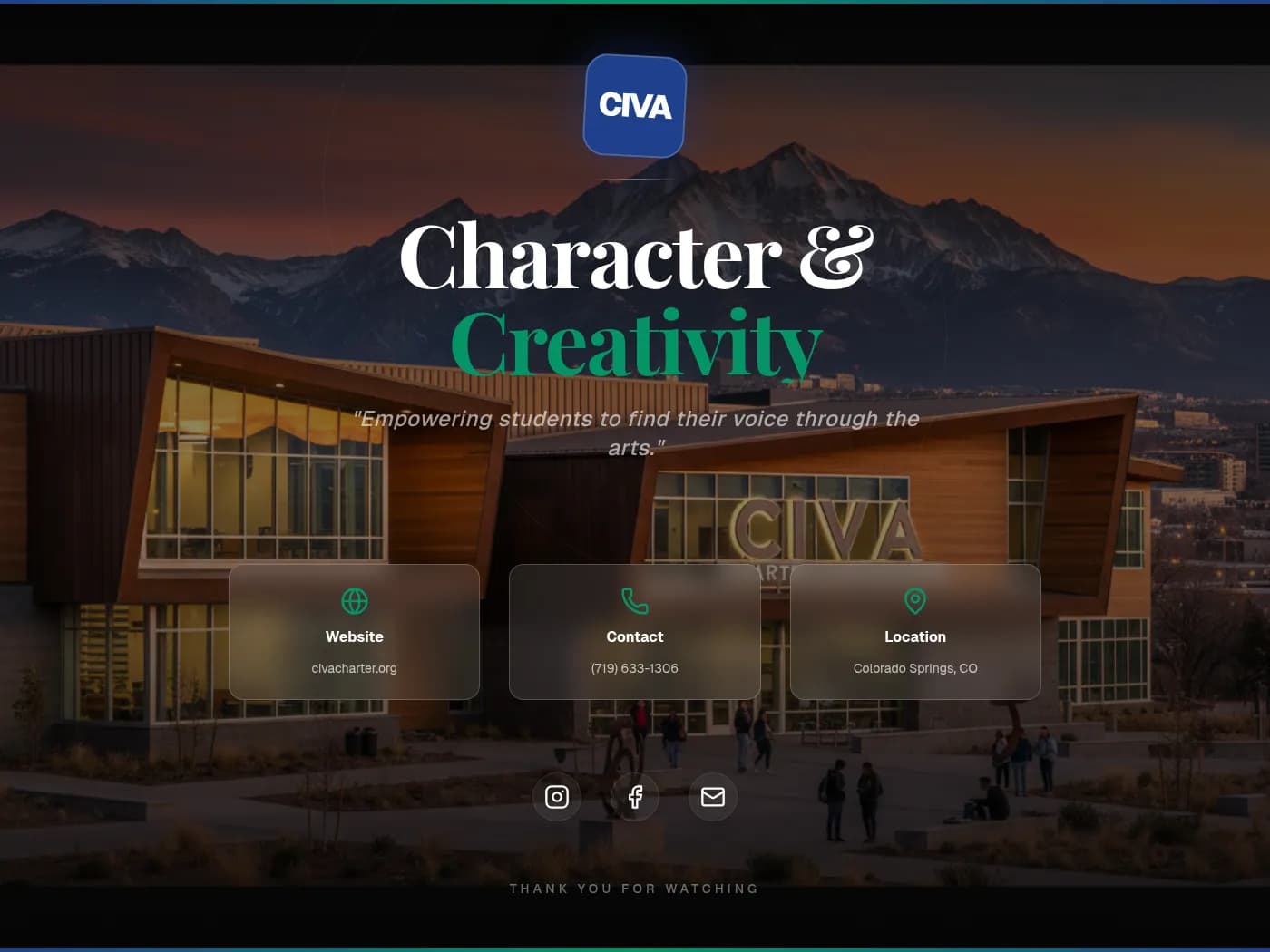 Civa Charter Outro Slide