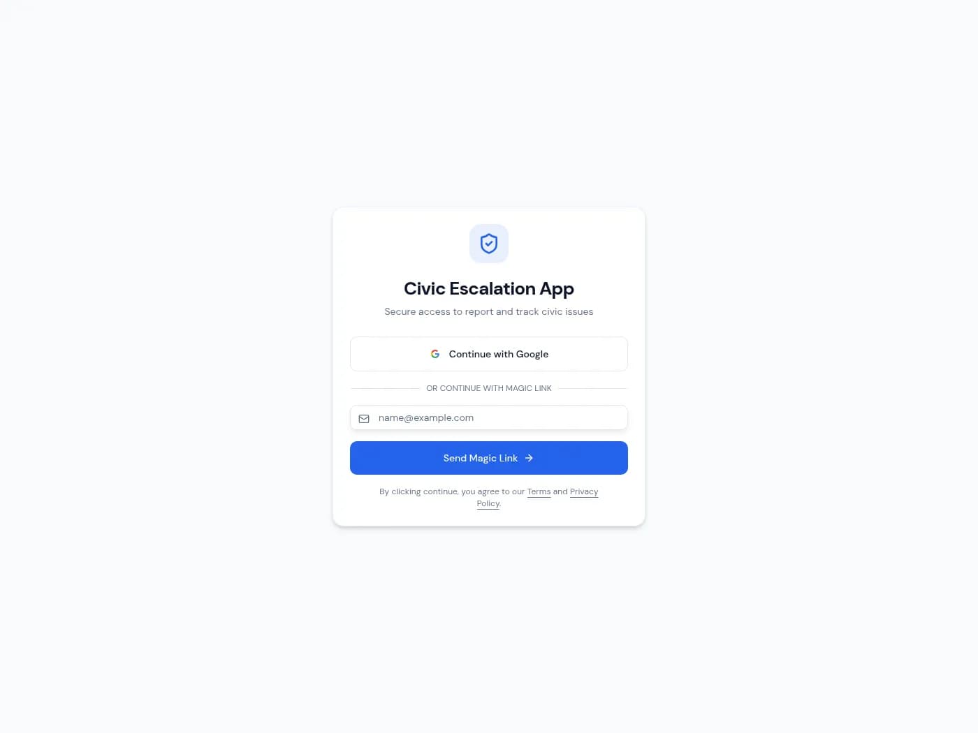 Civic Escalation App