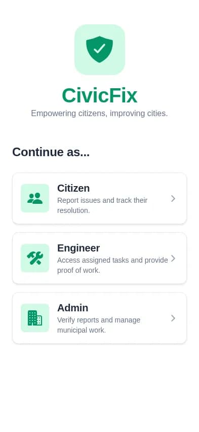 CivicFix Mobile App