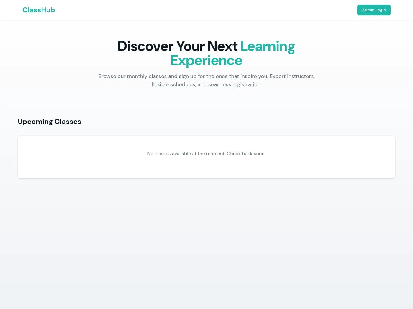Class Sign-Up Portal