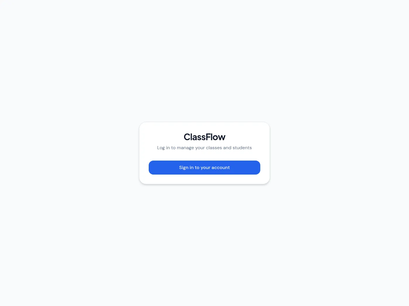 ClassFlow Manager