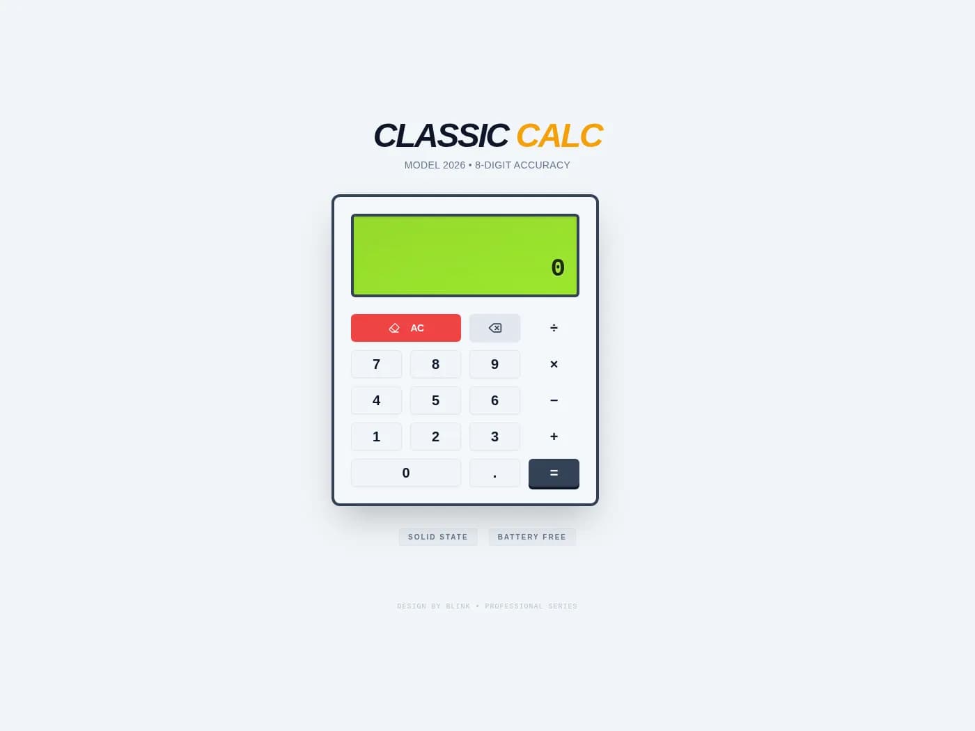 Classic Calculator App