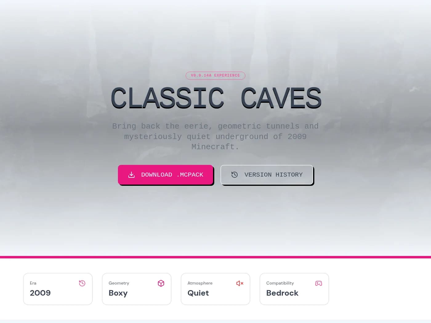 Classic Caves Behavior Pack