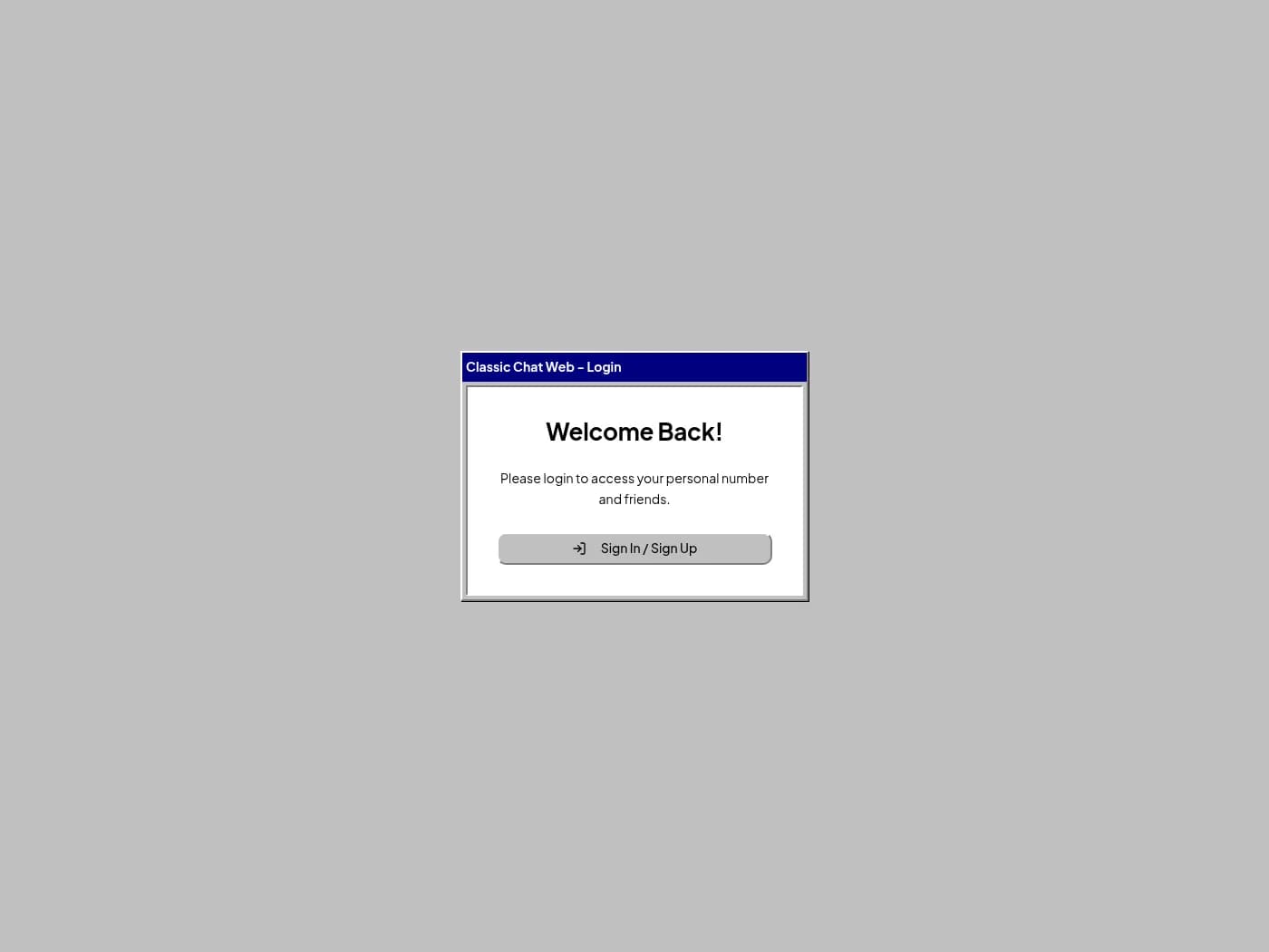 Classic Chat Web