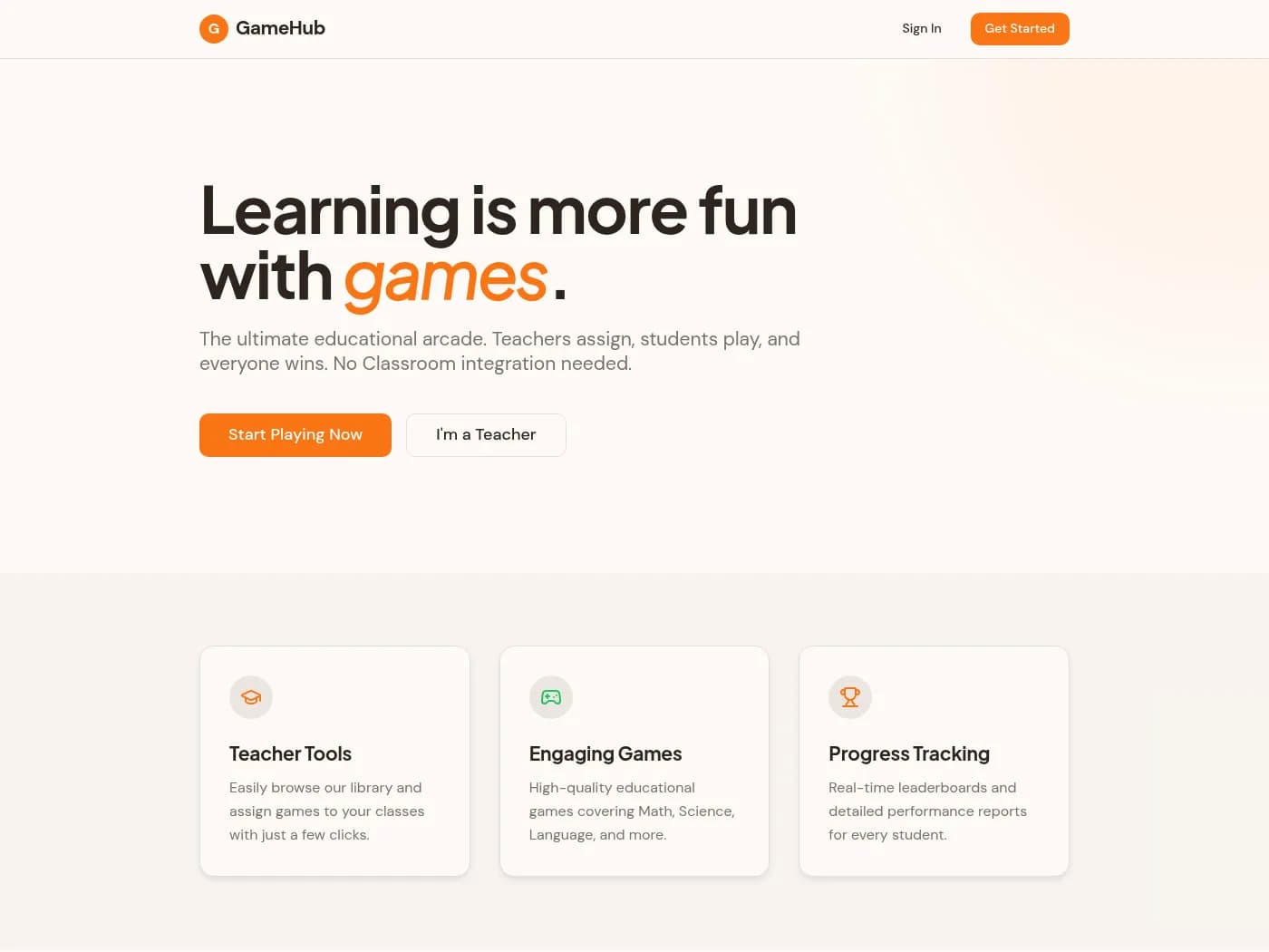 Classroom GameHub