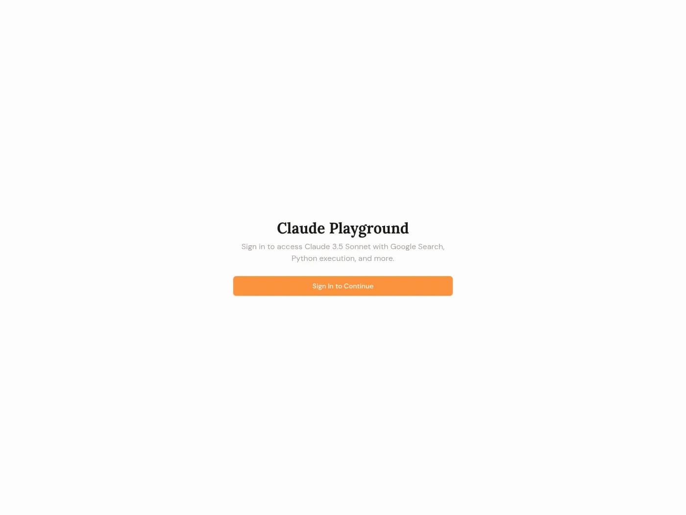 Claude Sonnet Playground