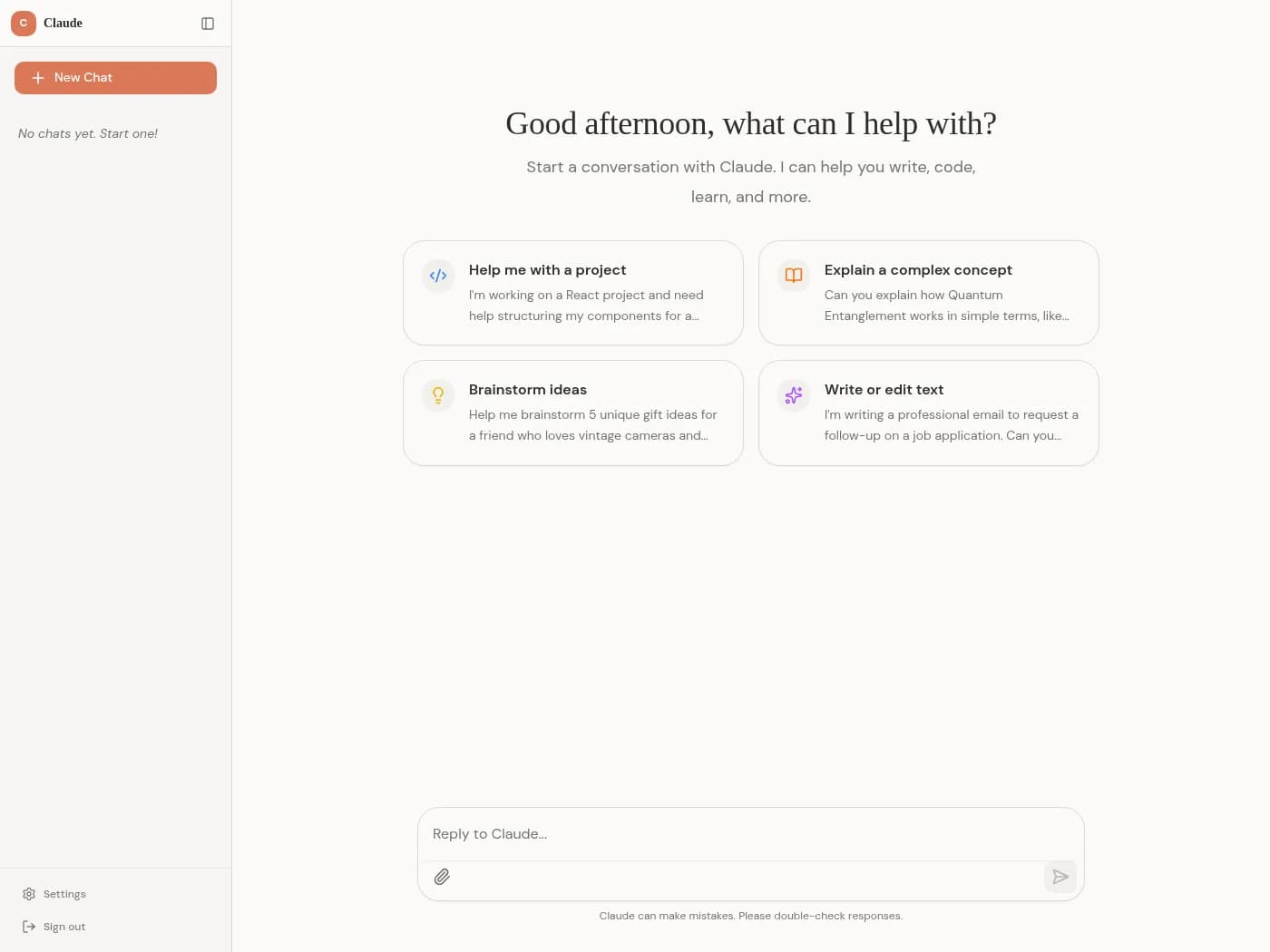 Claude Chatbot Clone