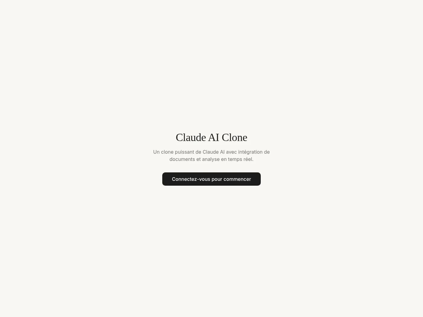 Claude AI Chat Clone