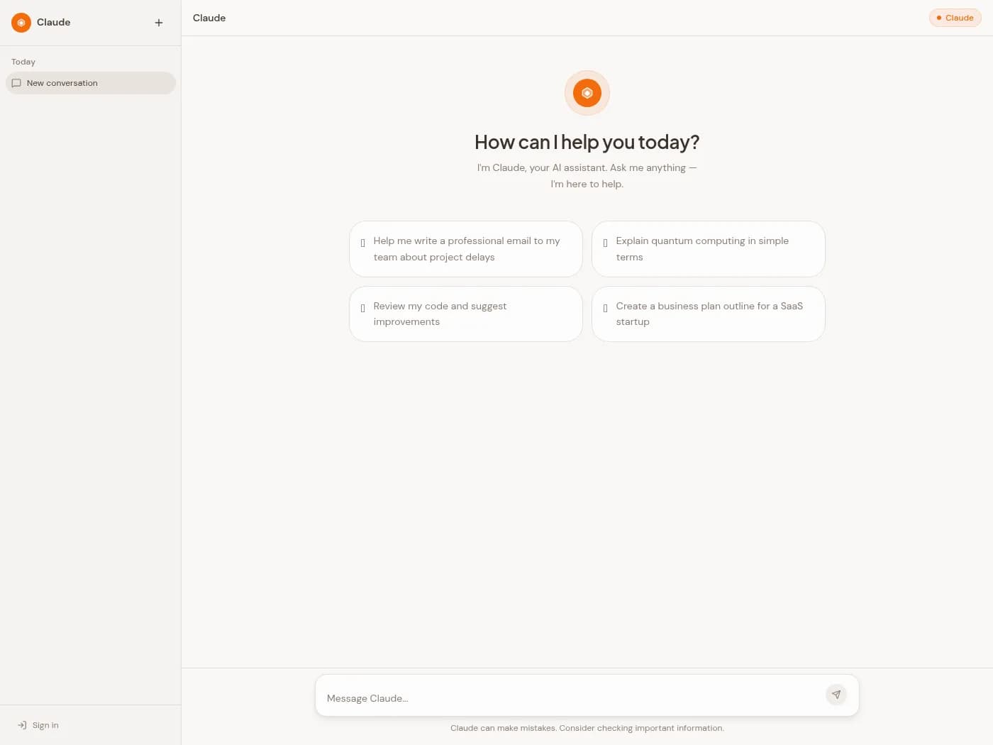 Claude Chat Web
