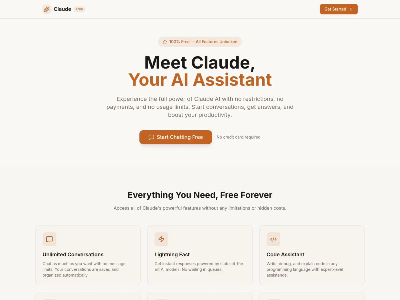 Claude Free Clone