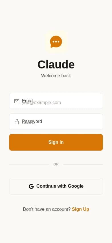 Claude 4.5 Mobile Chat