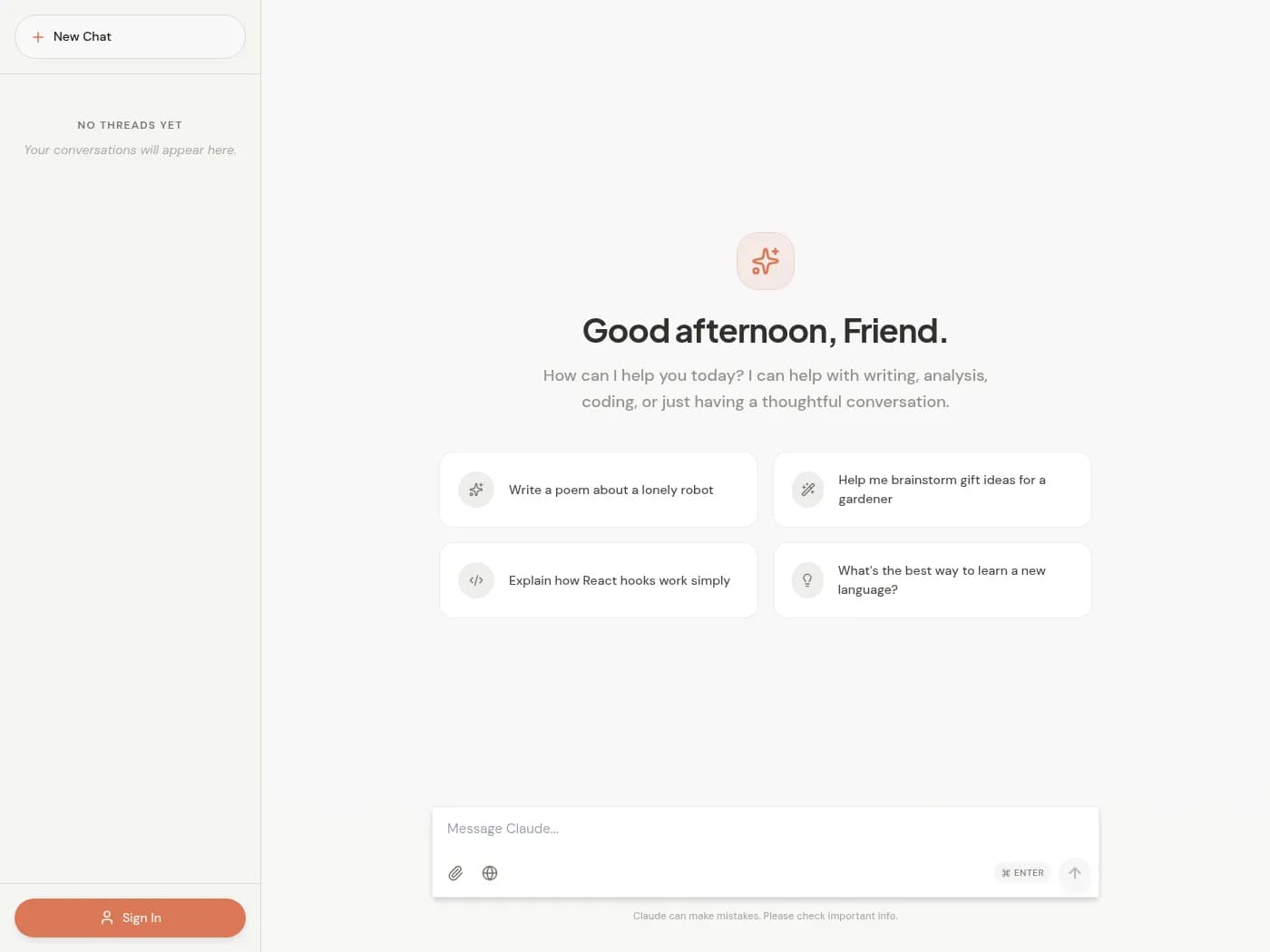 Claude.ai Clone