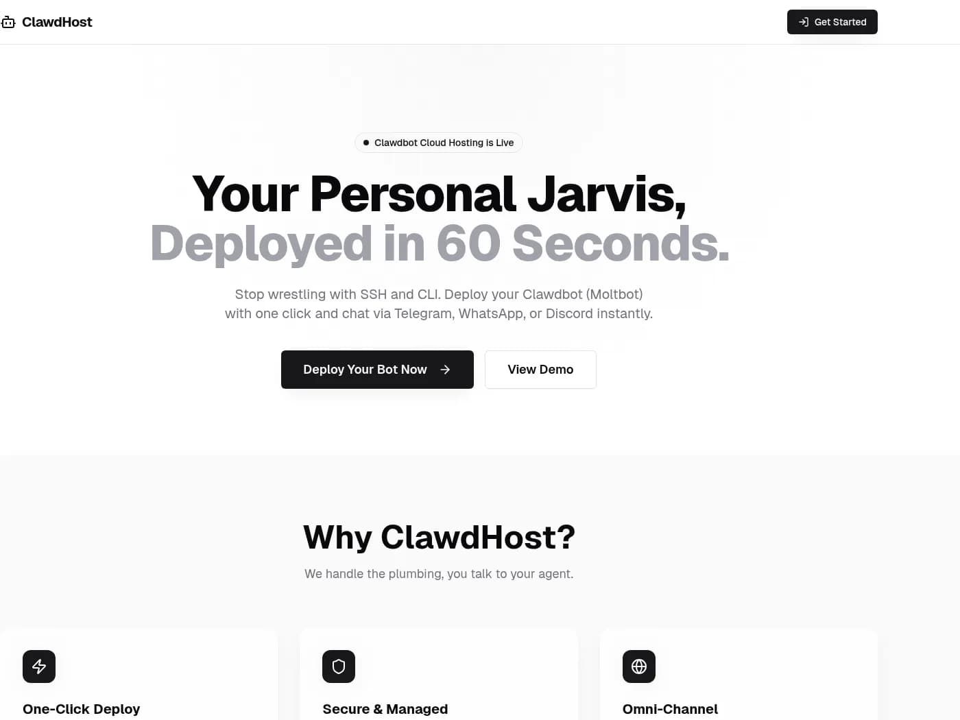 ClawdHost SaaS
