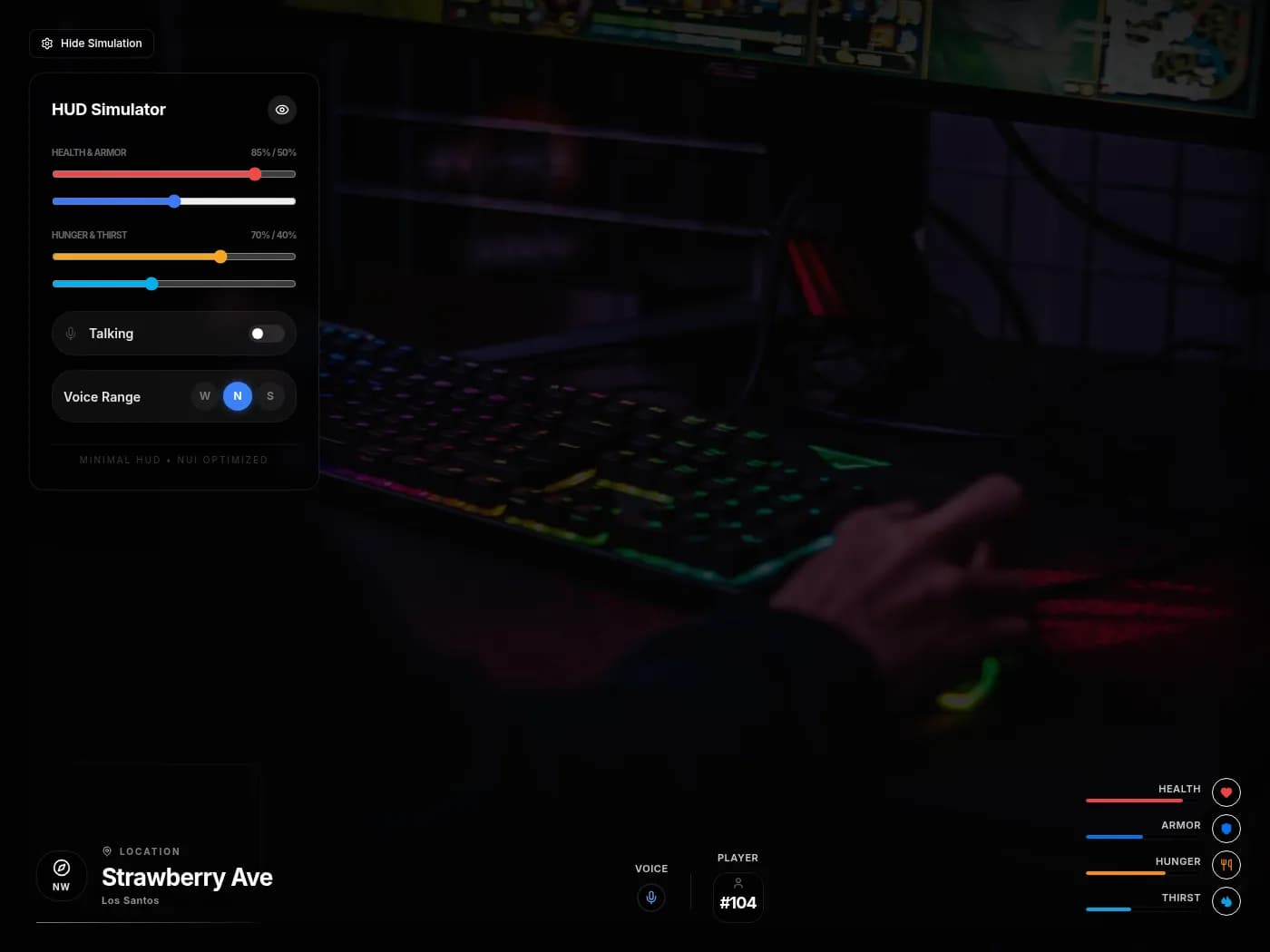 Clean Five Minute HUD