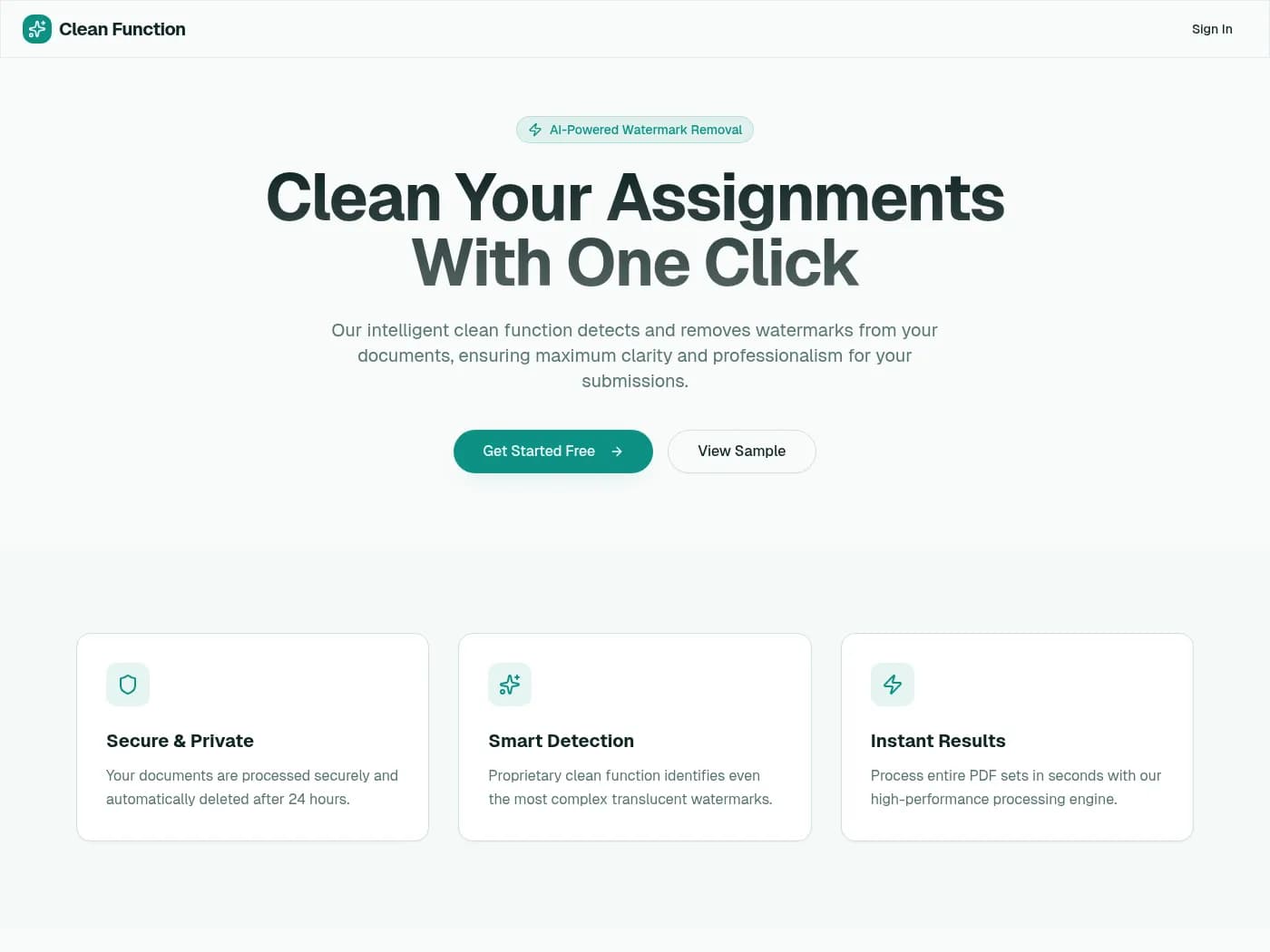 Clean Function Utility