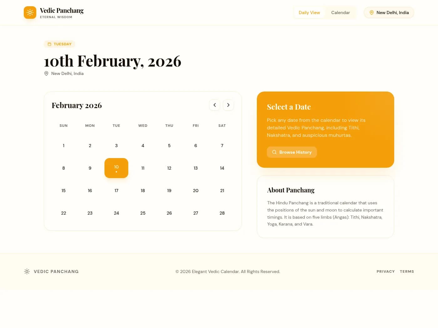 Clean Panchang App