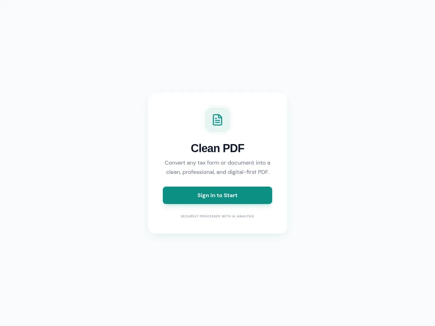 Clean PDF Converter