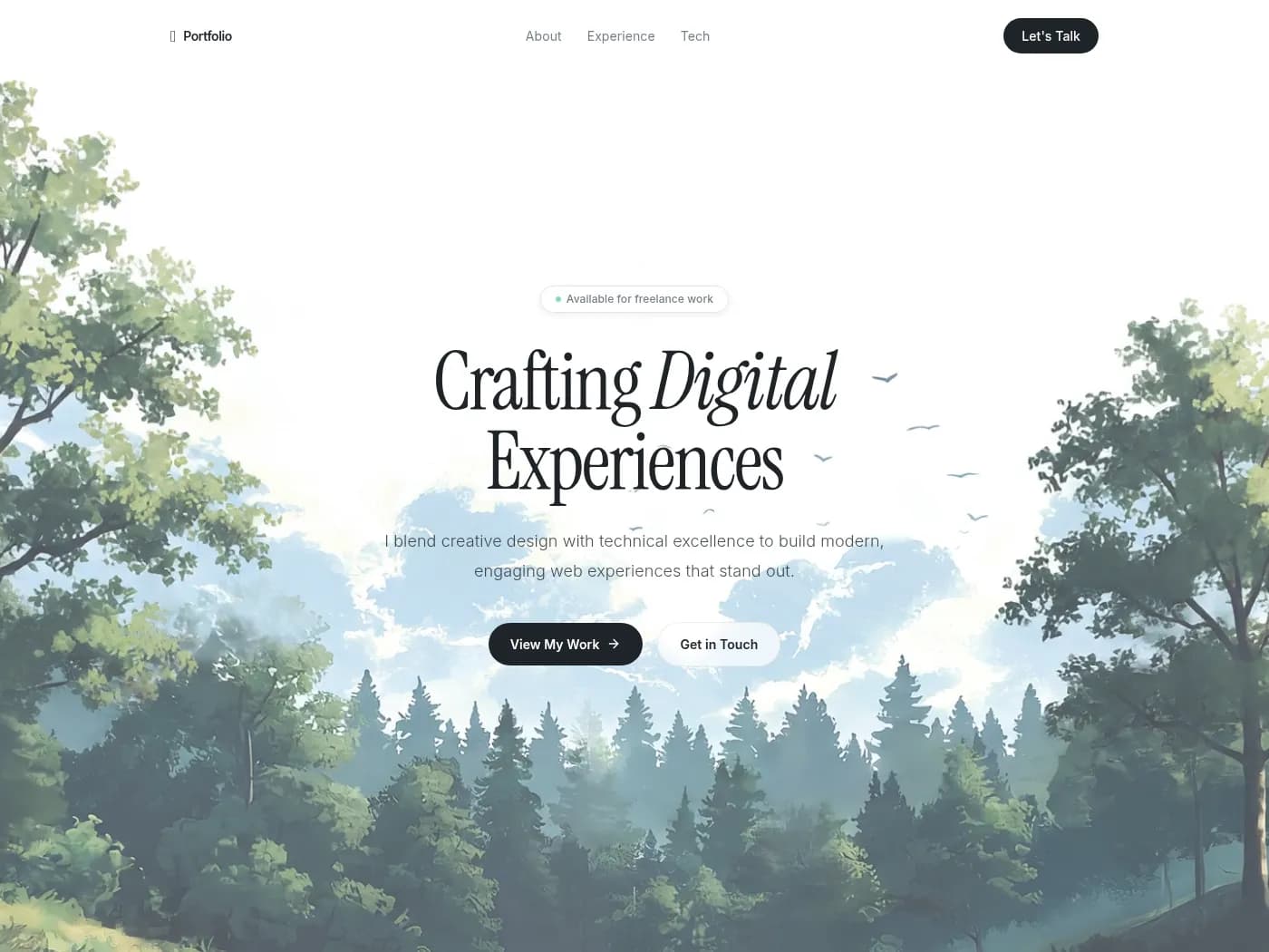 Clean Minimalist Portfolio