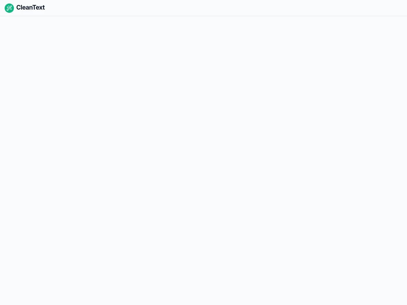 CleanText Tool
